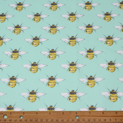 Bee Print Cotton Poplin Fabric | LoveFabric.ie