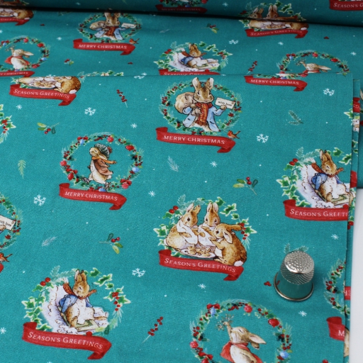 Peter Rabbit Greetings - Cotton Fabric | LoveFabric.ie
