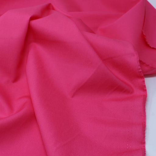 Plain Cerise Cotton Poplin Fabric | LoveFabric.ie