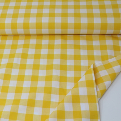 Buy Yellow Gingham Fabric Online | LoveFabric.ie